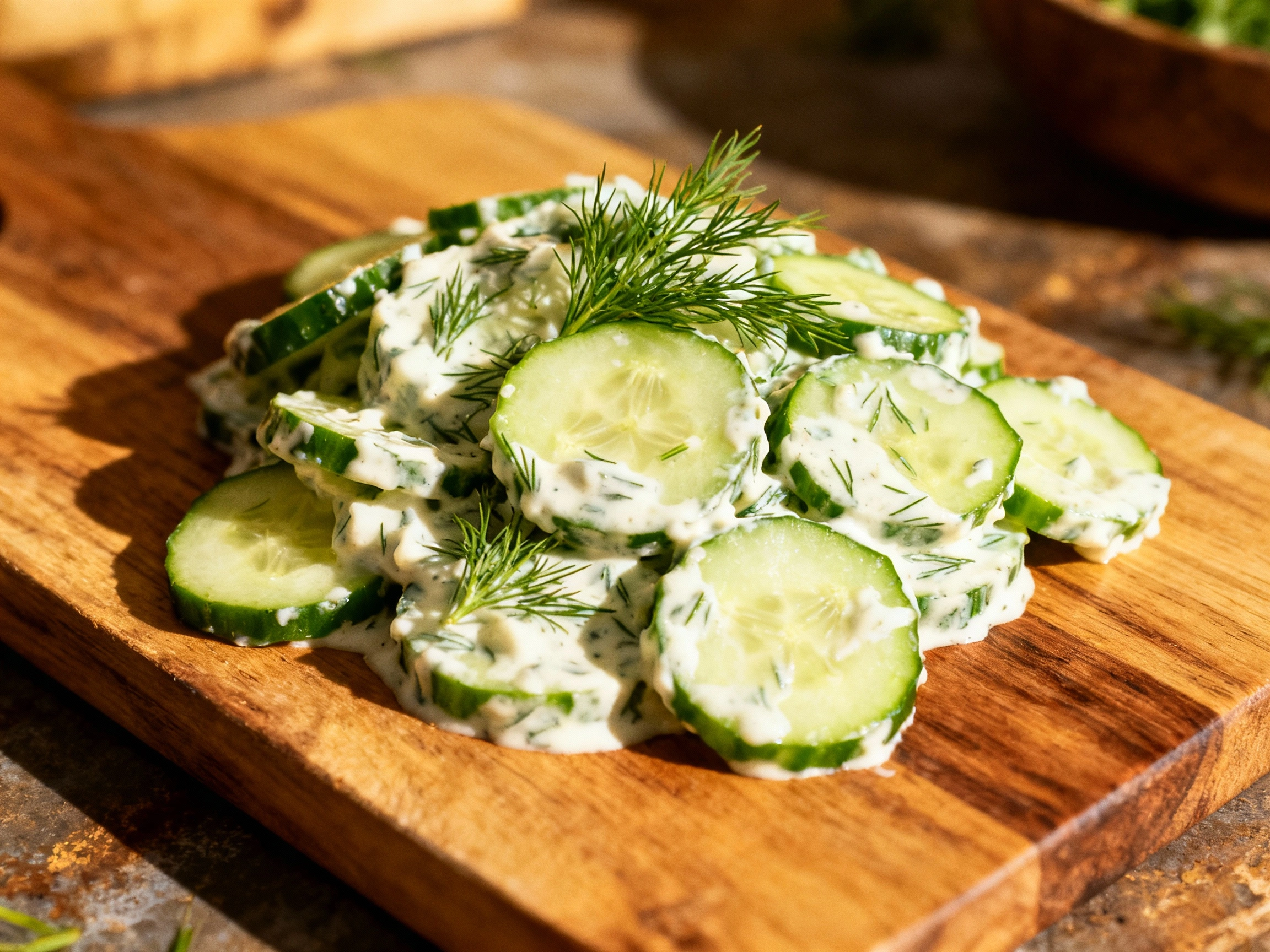 Creamy Dill Cucumber Salad recipe | Recipe Deck
