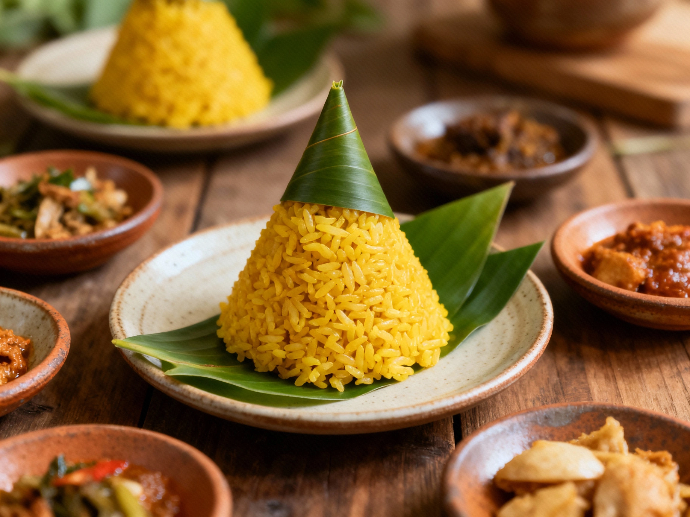 Mini Tumpeng Nasi Kuning Party Packs recipe | Recipe Deck
